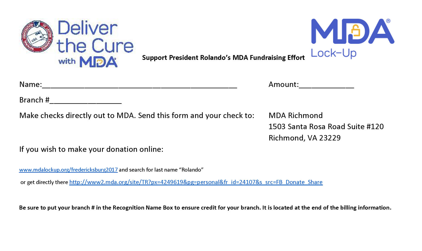 MDA & ‘Deliver the Cure’ | National Association of Letter Carriers AFL-CIO